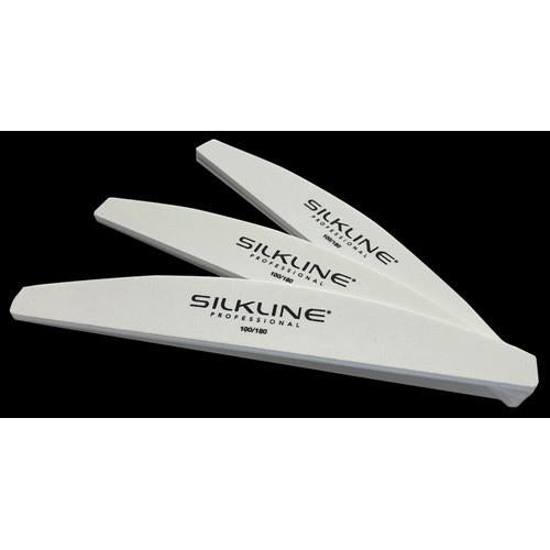 Silkline - White Half Moon File - 100/180 Grit – Nove Salon & Esthetics ...